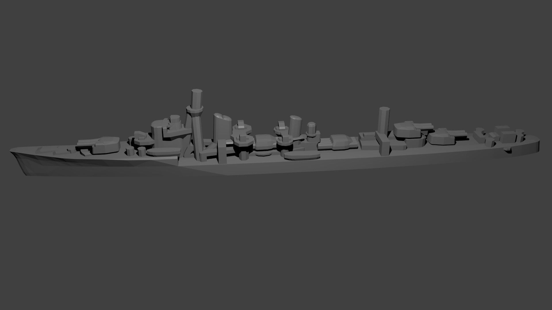 Japanese Yugumo Class Destroyer Warship 3D model 3D printable | CGTrader