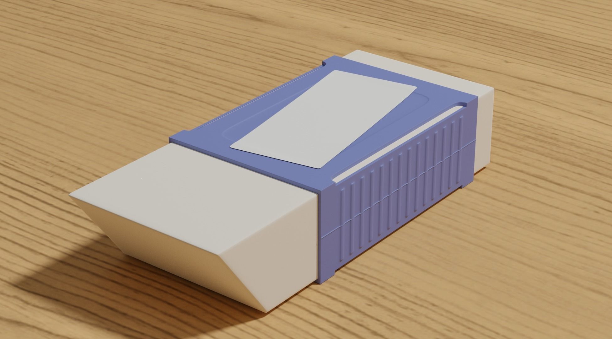 An eraser box on wooden table 3D model | CGTrader
