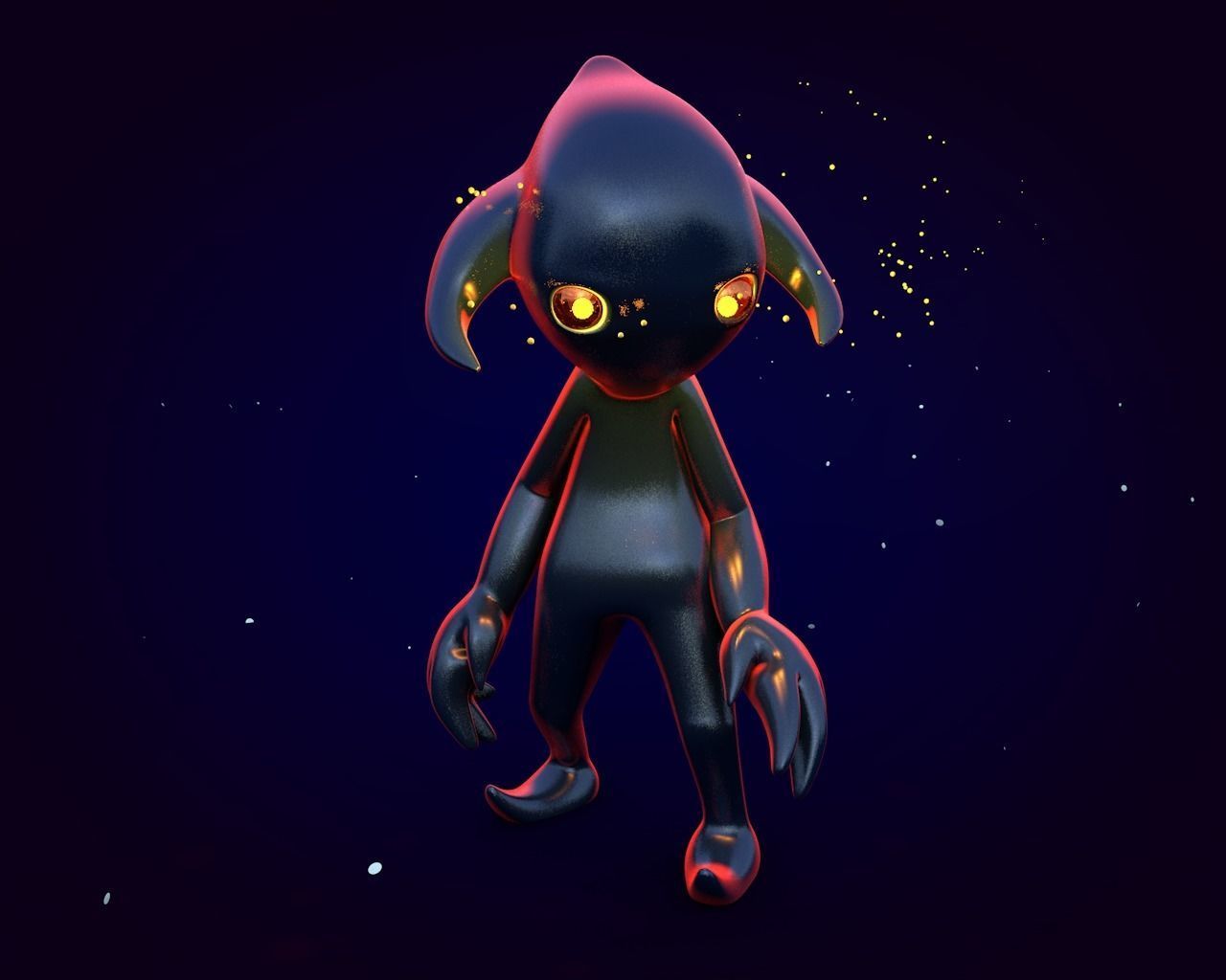 Shadowling - Nox free VR / AR / low-poly 3D model animated rigged ...