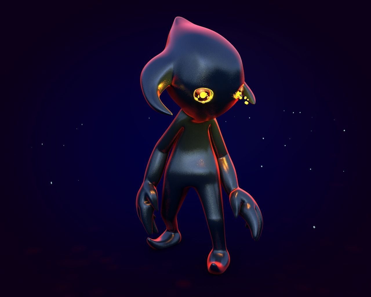 Shadowling - Nox free VR / AR / low-poly 3D model animated rigged ...
