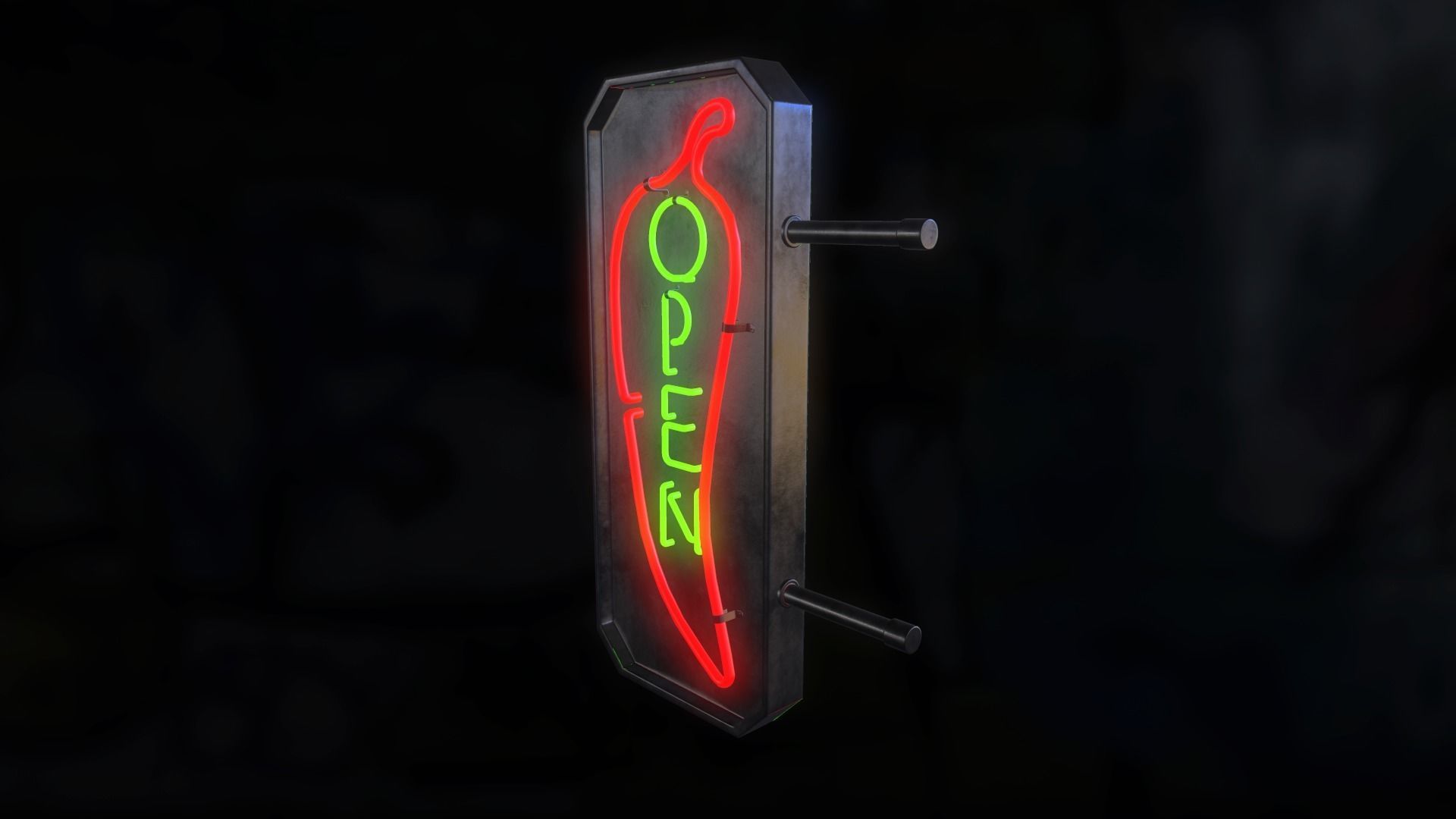 Neon sign PBR free VR / AR / low-poly 3D model | CGTrader