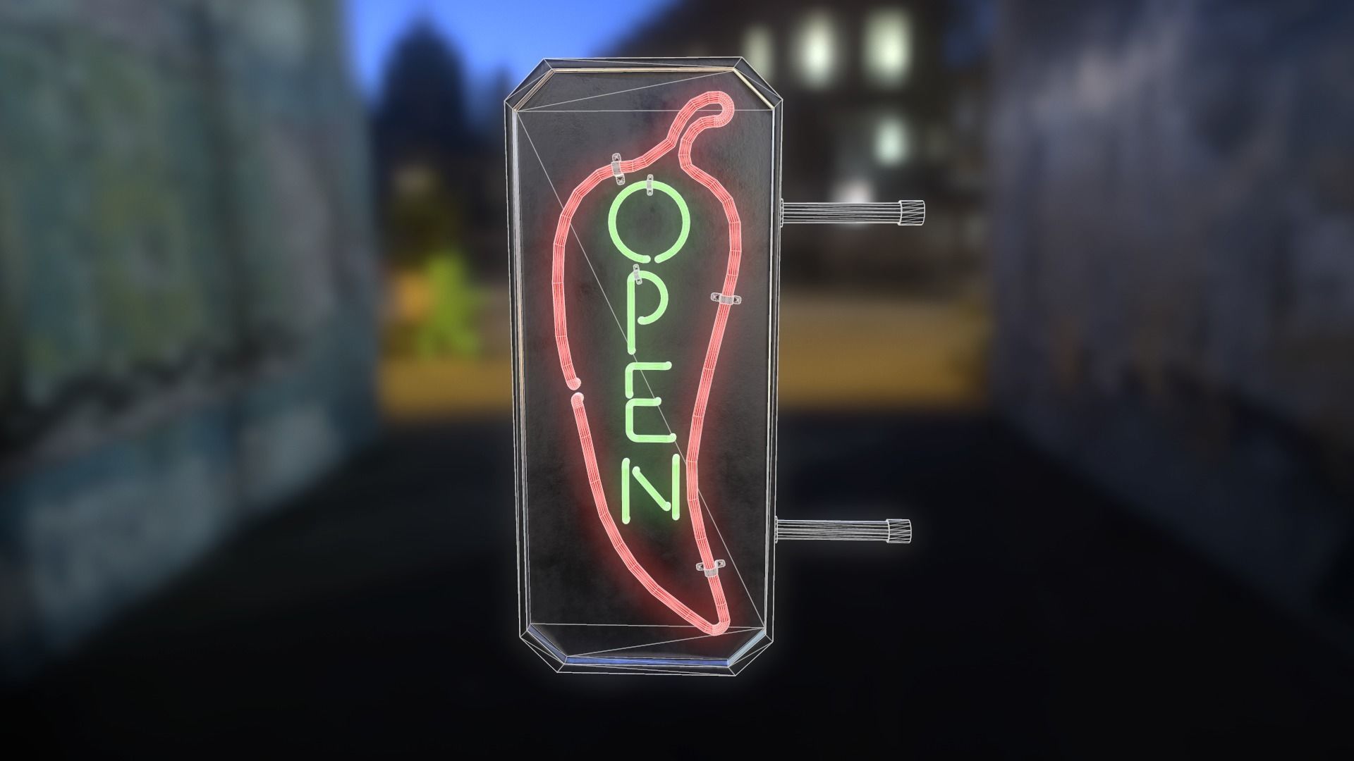 Neon sign PBR free VR / AR / low-poly 3D model | CGTrader