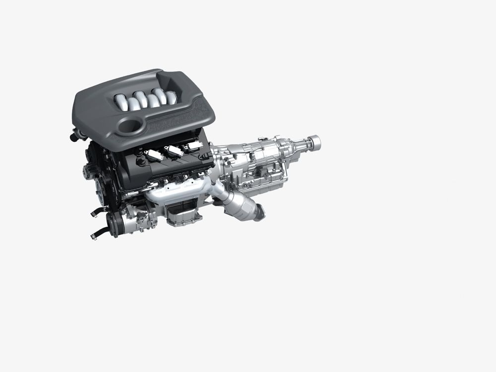 Car Frame with Chassis Engine 02 3D model | CGTrader