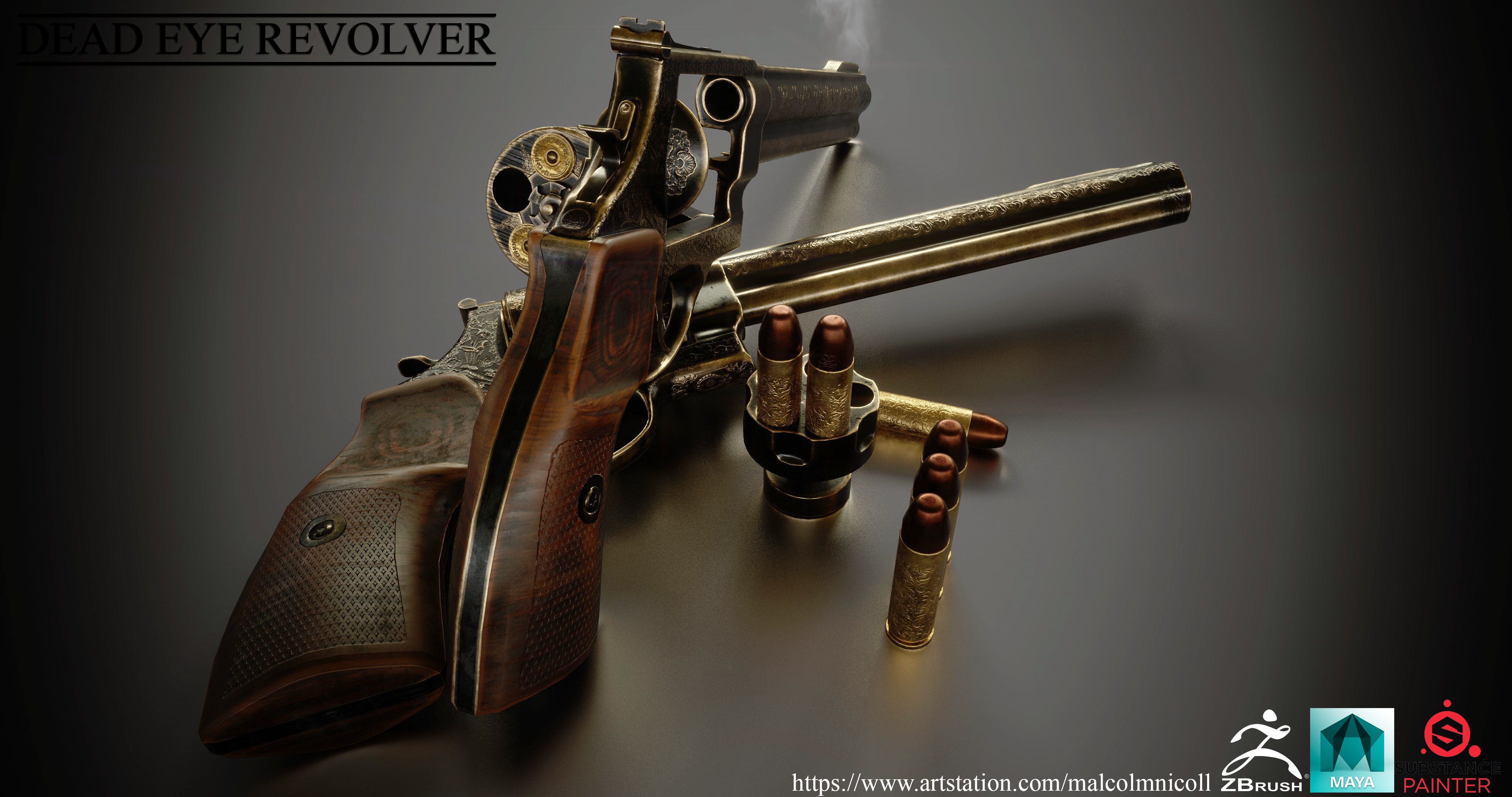 3D model Dead Eye Revolver VR / AR / low-poly | CGTrader