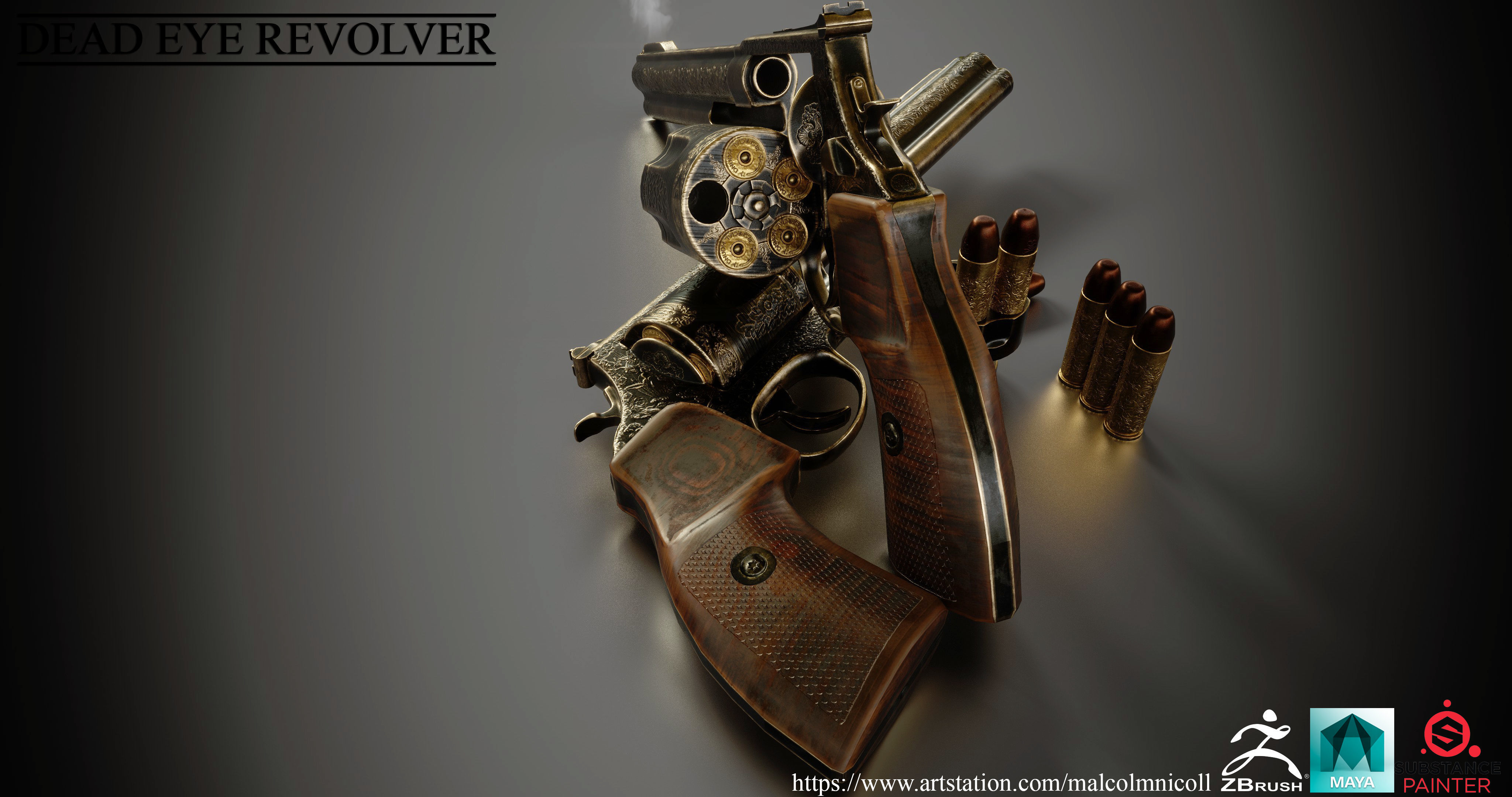 3D model Dead Eye Revolver VR / AR / low-poly | CGTrader
