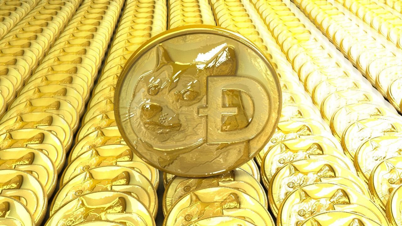 3D model DogeCoin version 1 3D Lowpoly model Game Ready VR AR Ready VR ...