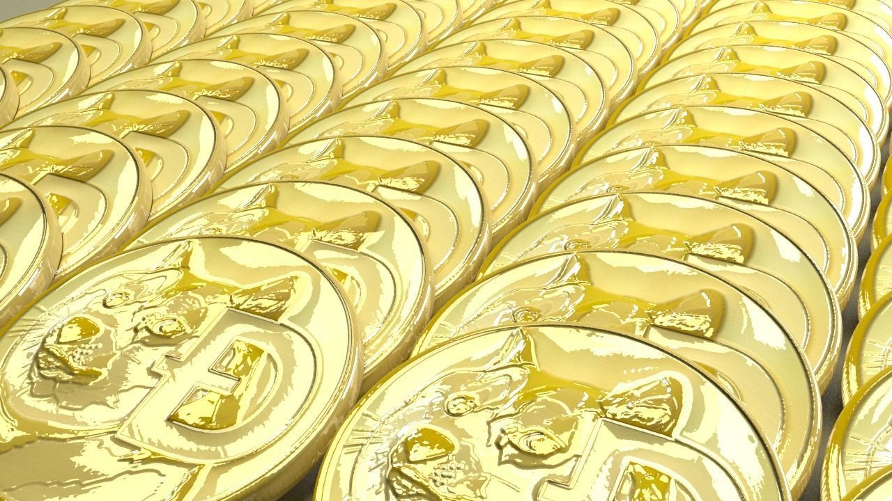 3D model DogeCoin version 1 3D Lowpoly model Game Ready VR AR Ready VR ...