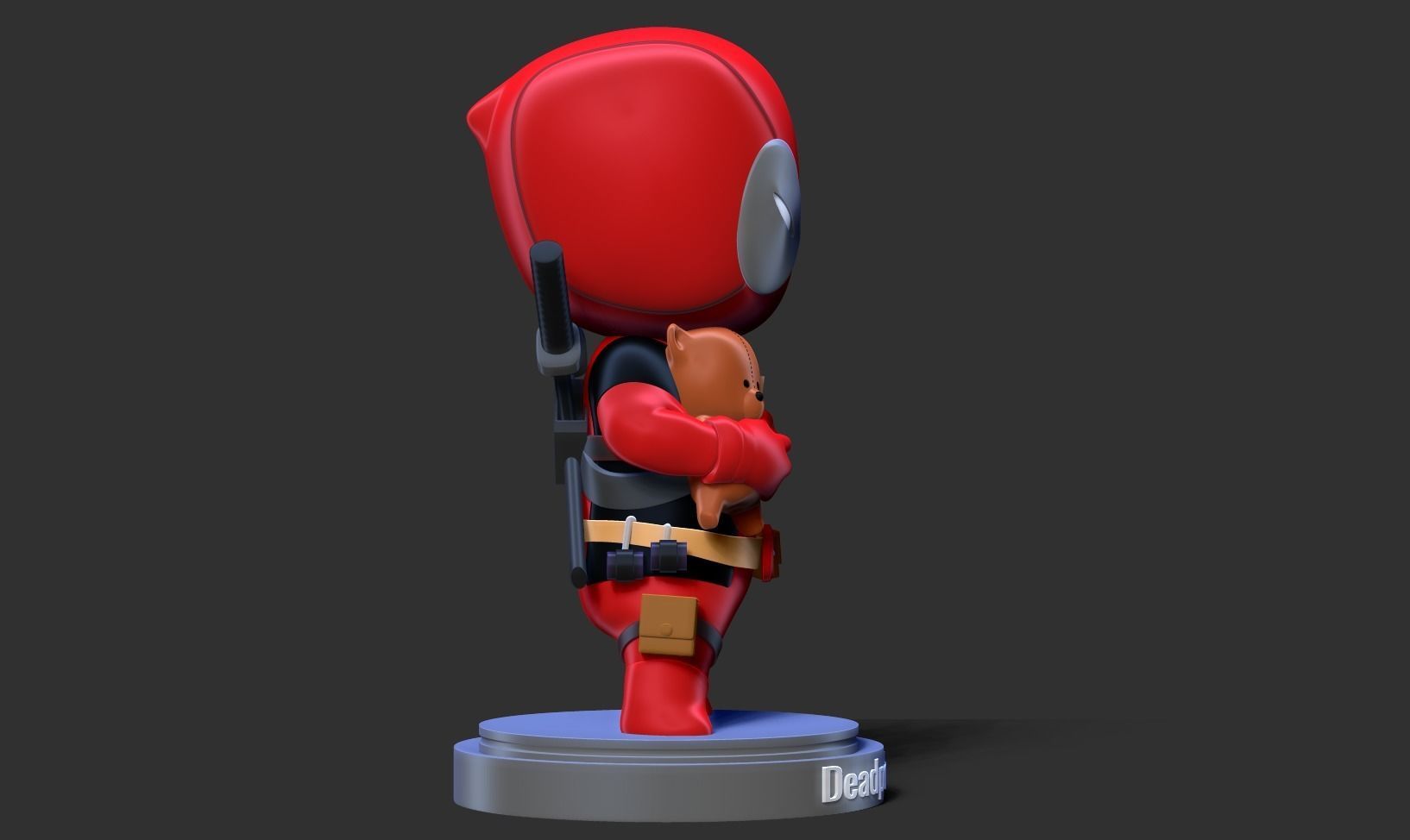 Deadpool Chibi 3D model 3D printable | CGTrader