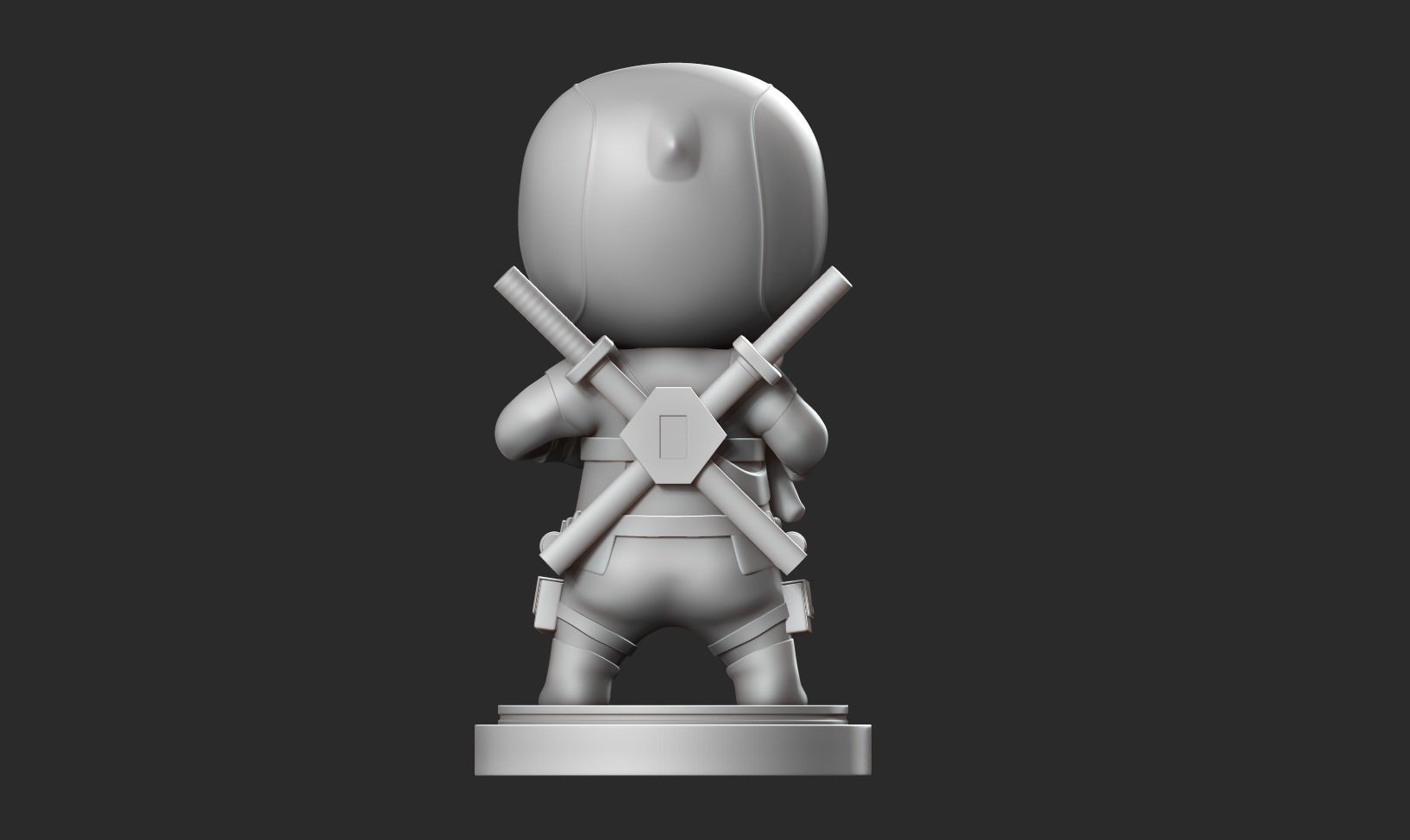 Deadpool Chibi 3D model 3D printable | CGTrader