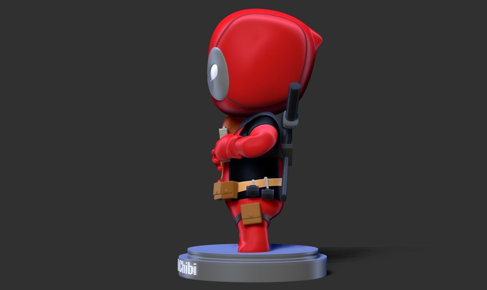Deadpool Chibi 3D model 3D printable | CGTrader