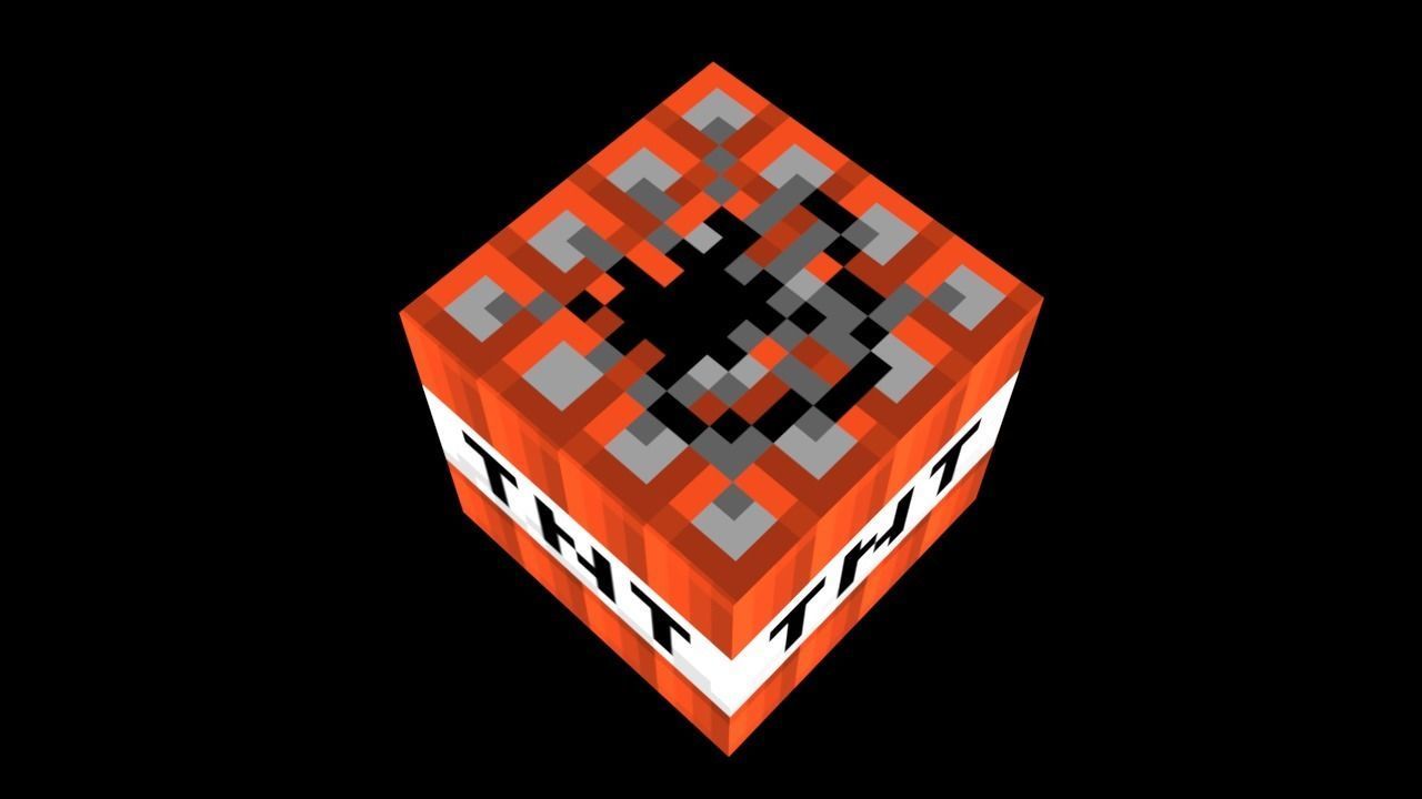 Minecraft TNT 3D Lowpoly model Vray Ready Game Ready VR AR Ready free ...