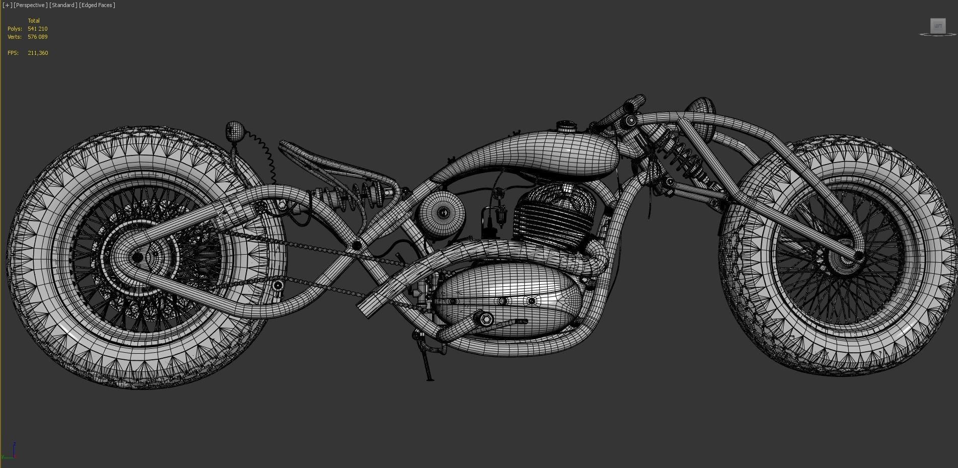 Jawa 354 custom motorcycle 3D model | CGTrader