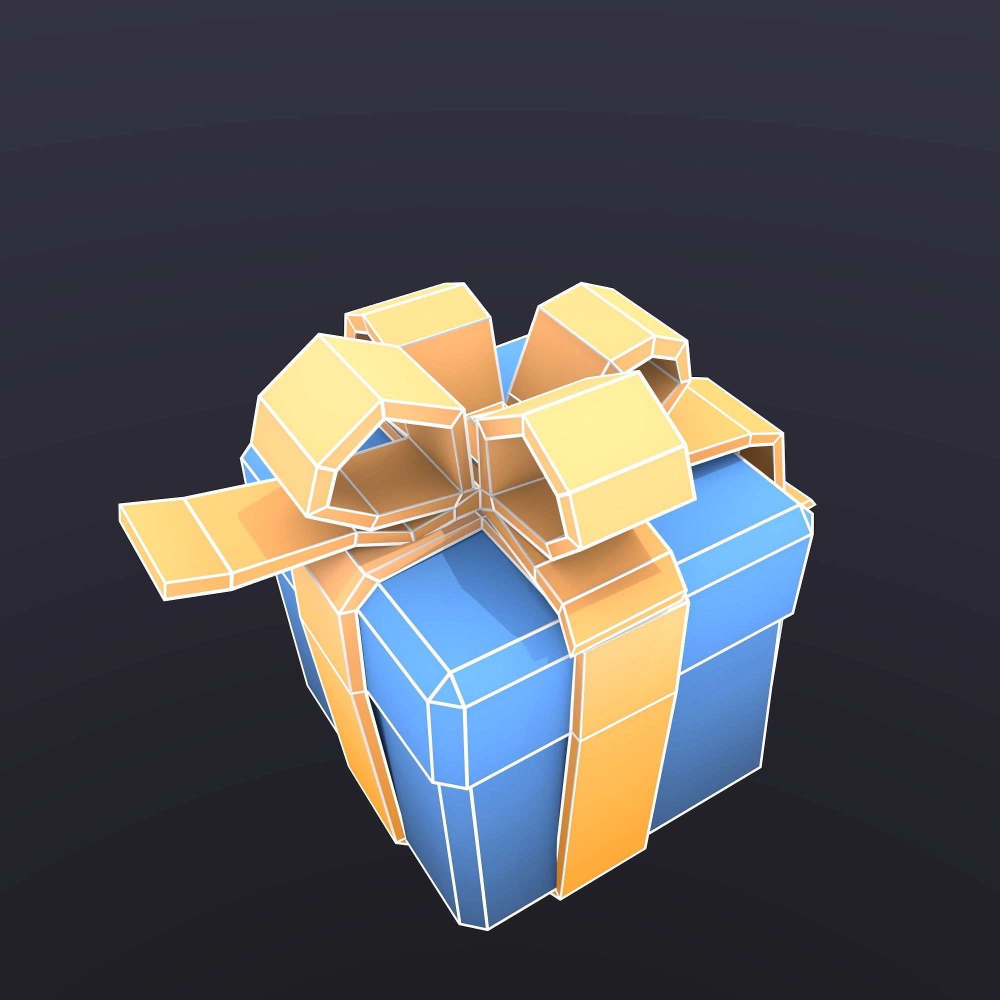 3D model Gift box package low poly VR / AR / low-poly | CGTrader