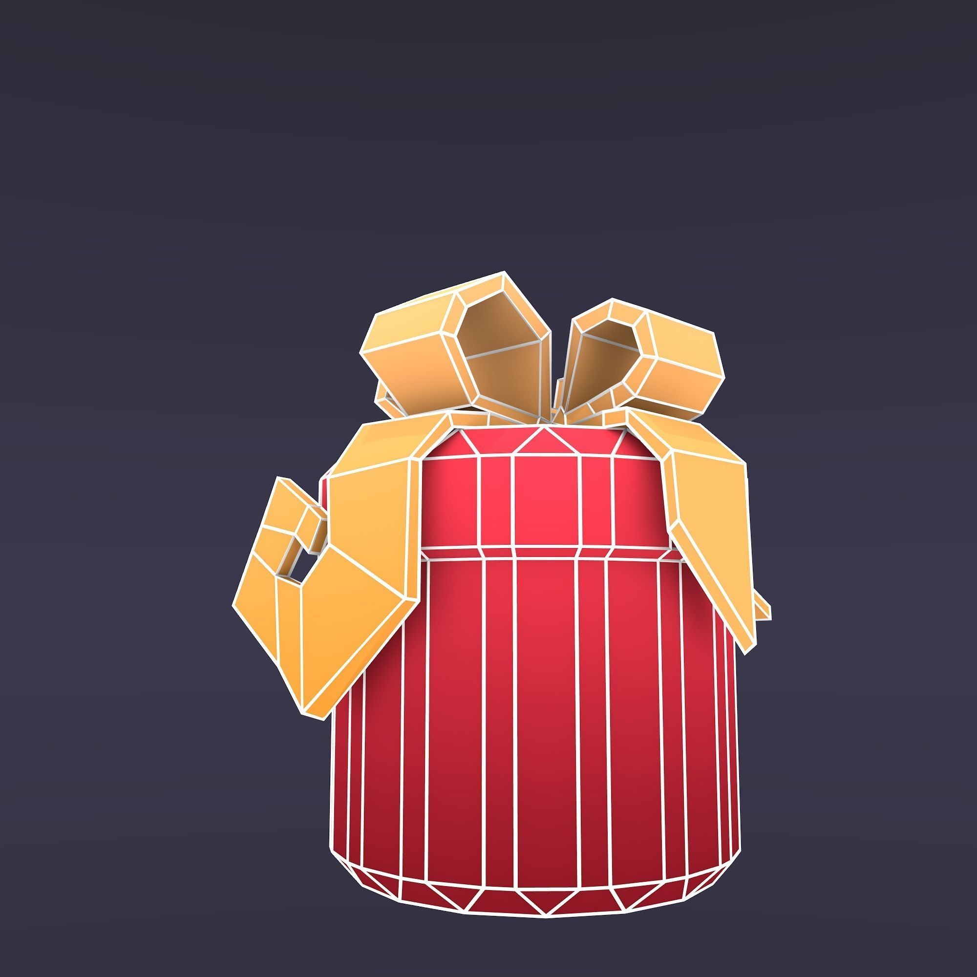 3D model Gift box package low poly VR / AR / low-poly | CGTrader