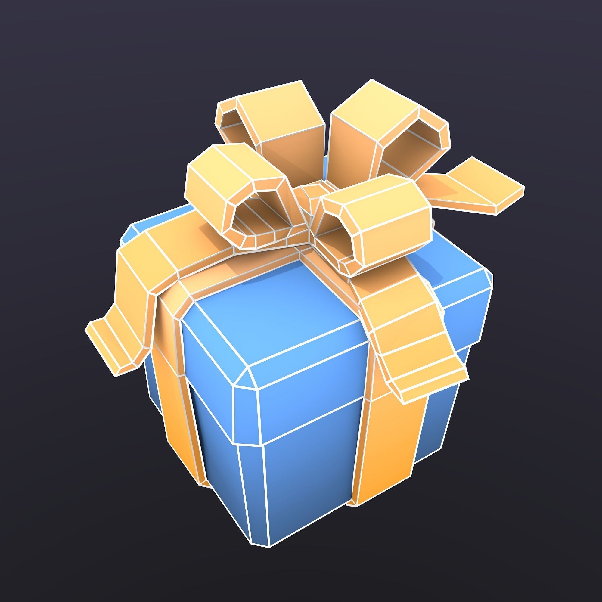 3D model Gift box package low poly VR / AR / low-poly | CGTrader