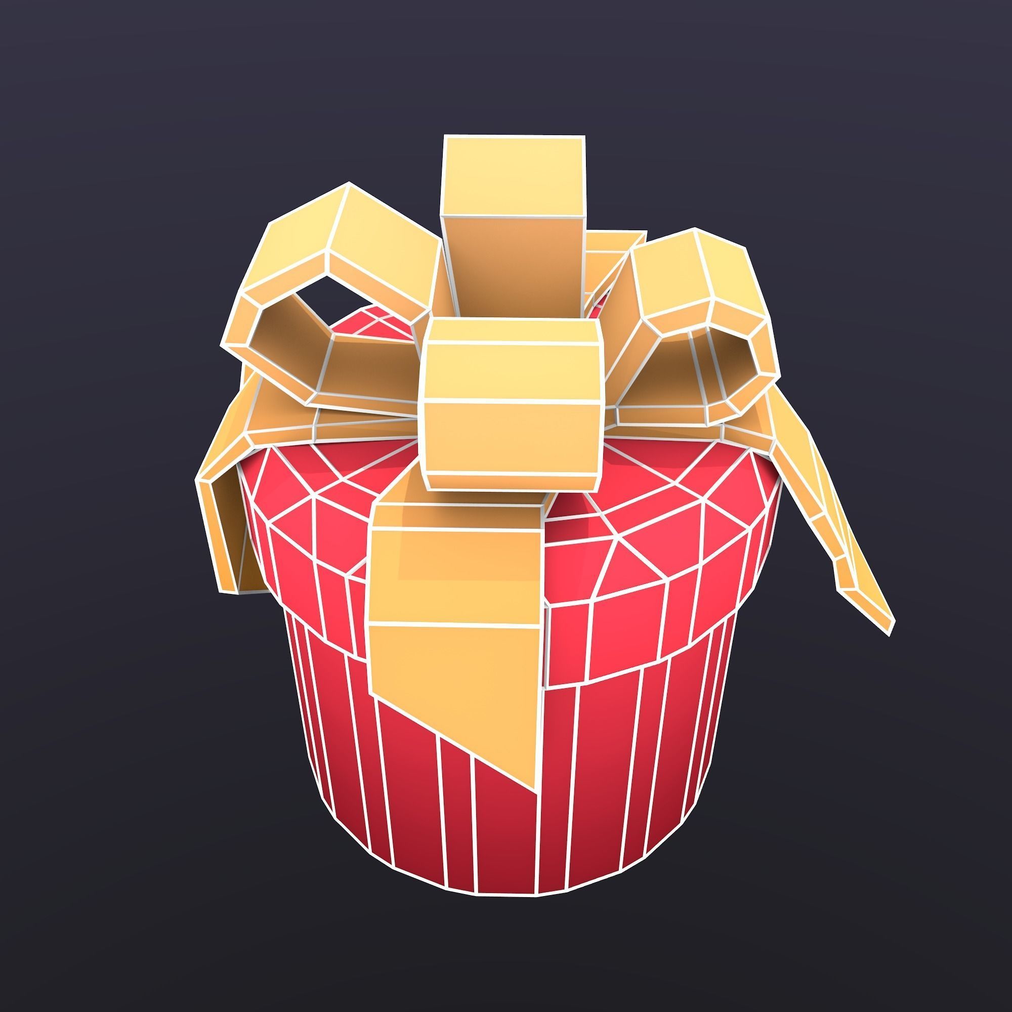 3D model Gift box package low poly VR / AR / low-poly | CGTrader