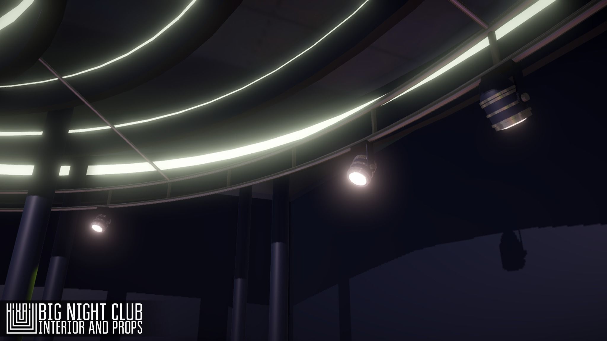 3D model Big night club - interior and props VR / AR / low-poly | CGTrader