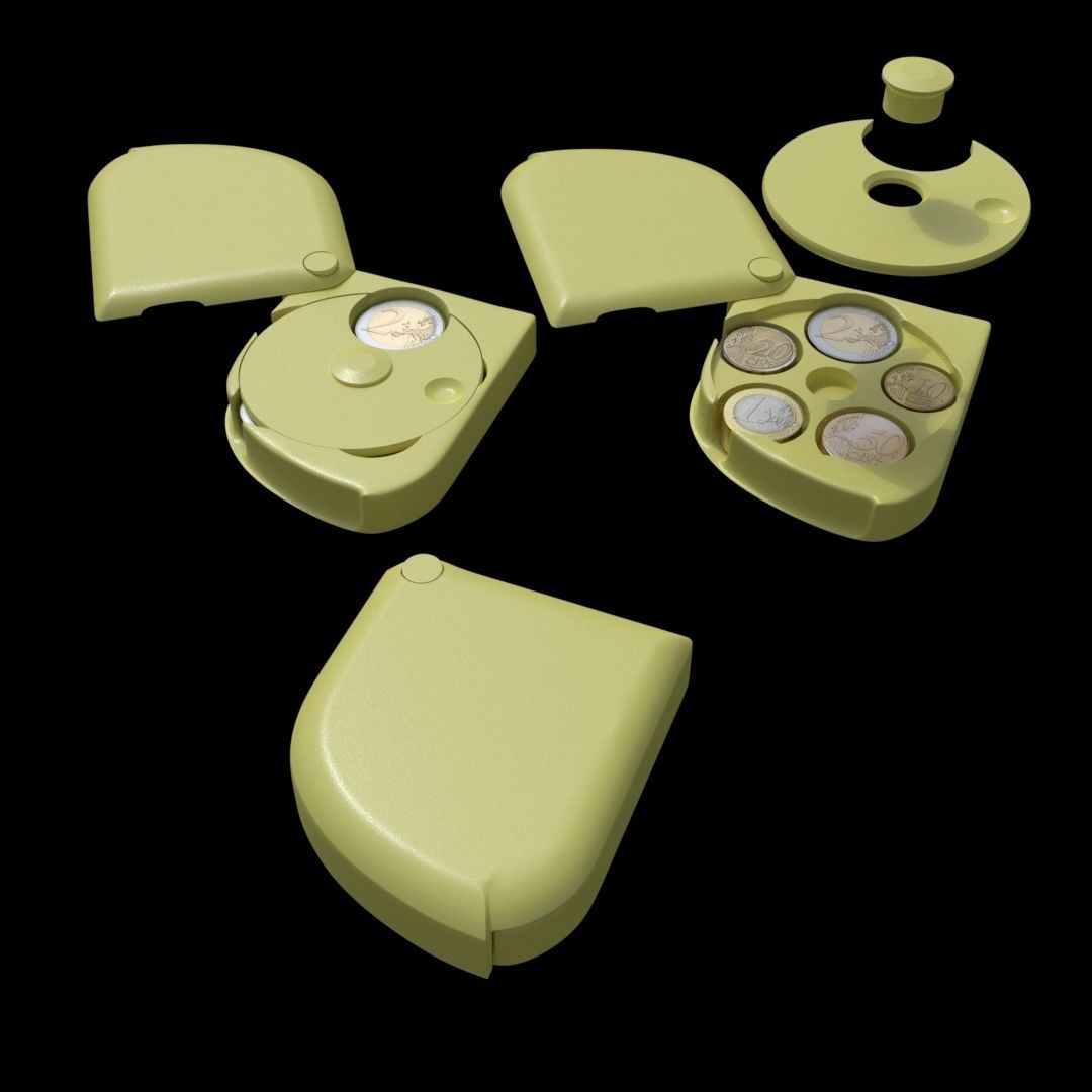 Pouch with coin selector - 3d print 3D model 3D printable | CGTrader