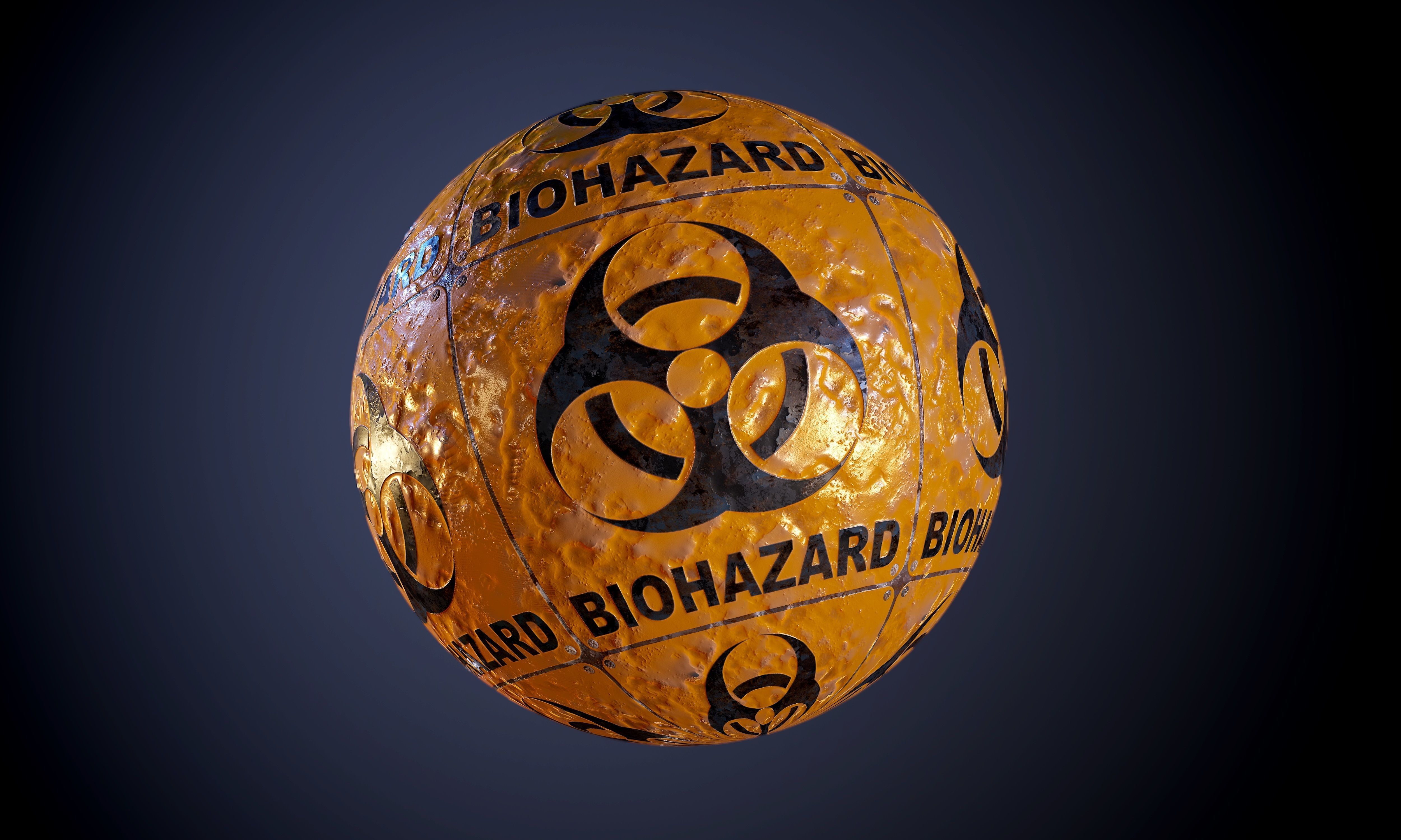 Metal Yellow Biohazard Sign Sci-Fi Seamless PBR Texture Texture | CGTrader