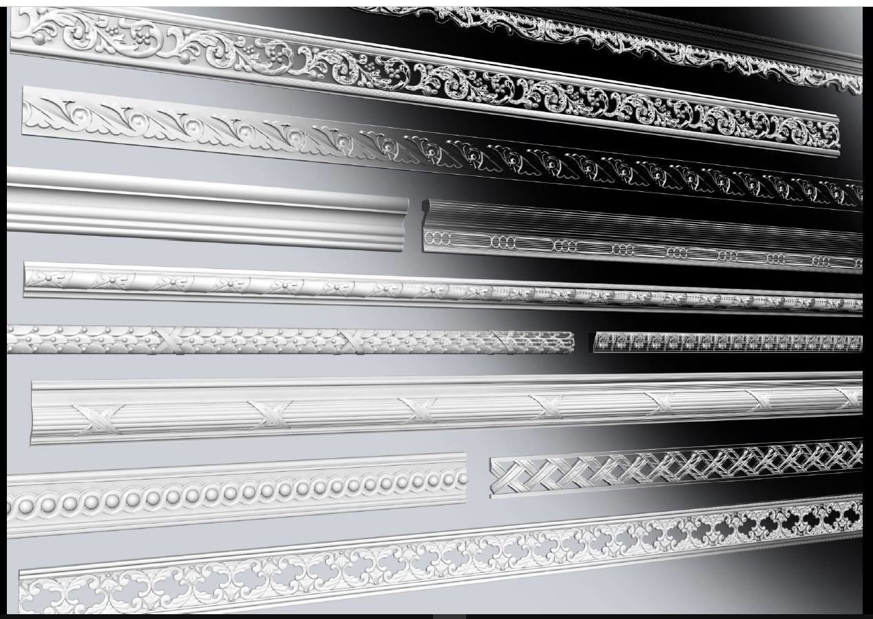 collection of moldings 3D model | CGTrader