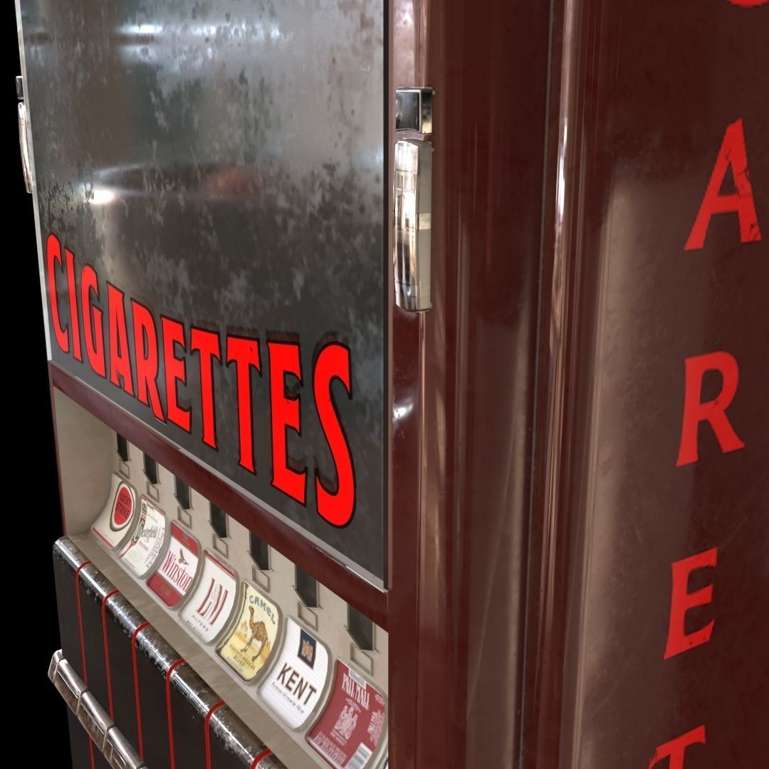 3D model Rowe cigarette dispenser new used and worn PBR model VR / AR ...