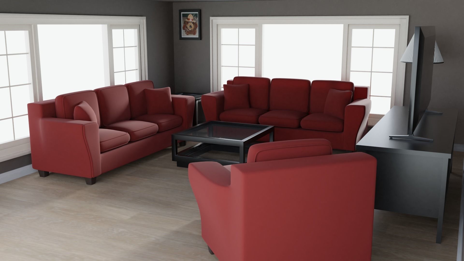 3D model Modern Living Room Scene VR / AR / low-poly animated | CGTrader