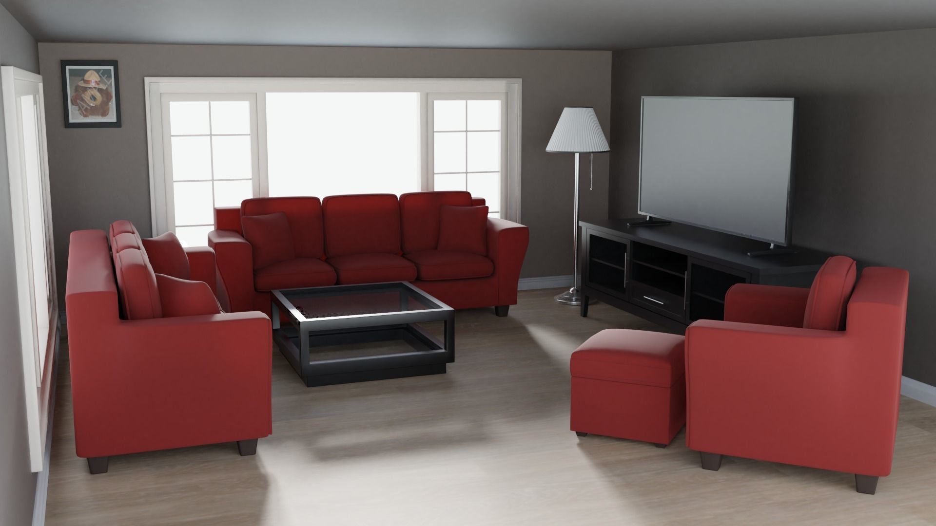 3D model Modern Living Room Scene VR / AR / low-poly animated | CGTrader