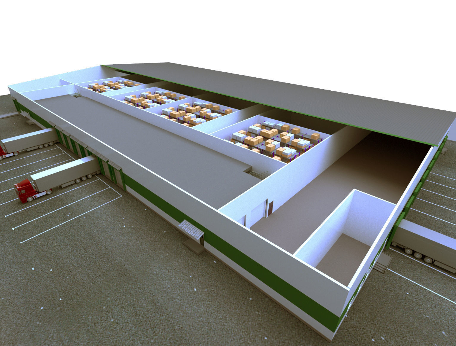 Vegetable store Hangar base 3D model | CGTrader