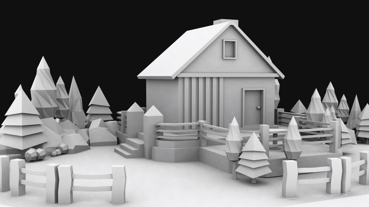 3D model Low Poly Forest House VR / AR / low-poly | CGTrader