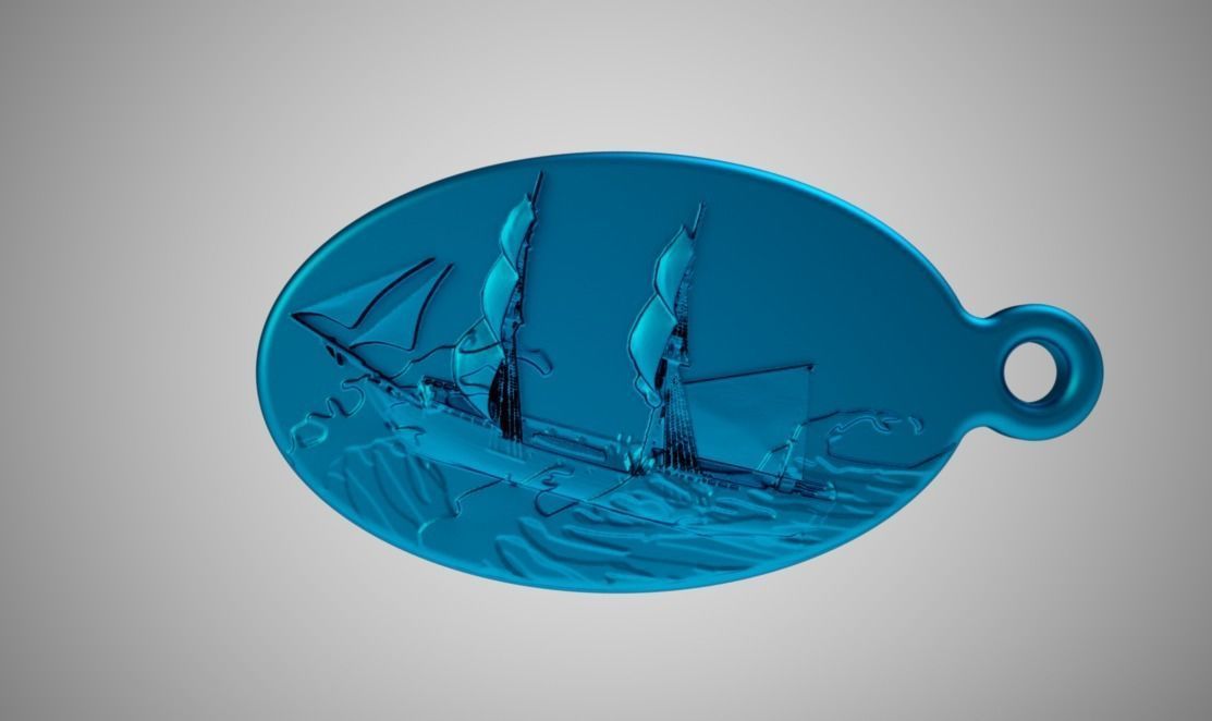 Sail Keychain 3D model 3D printable | CGTrader