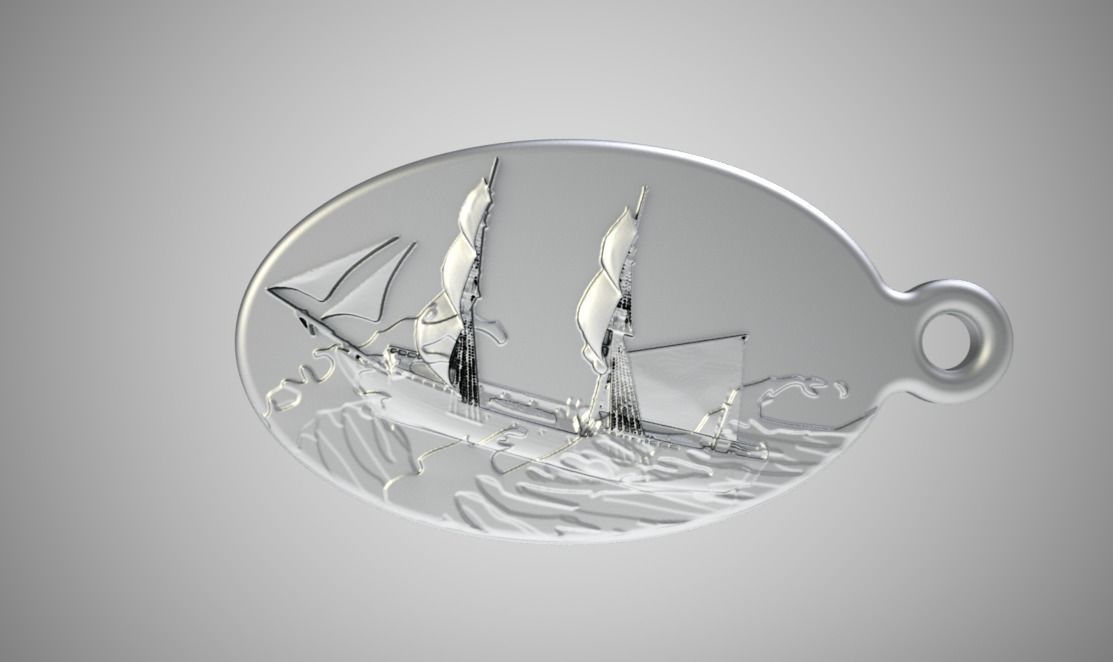Sail Keychain 3D model 3D printable | CGTrader