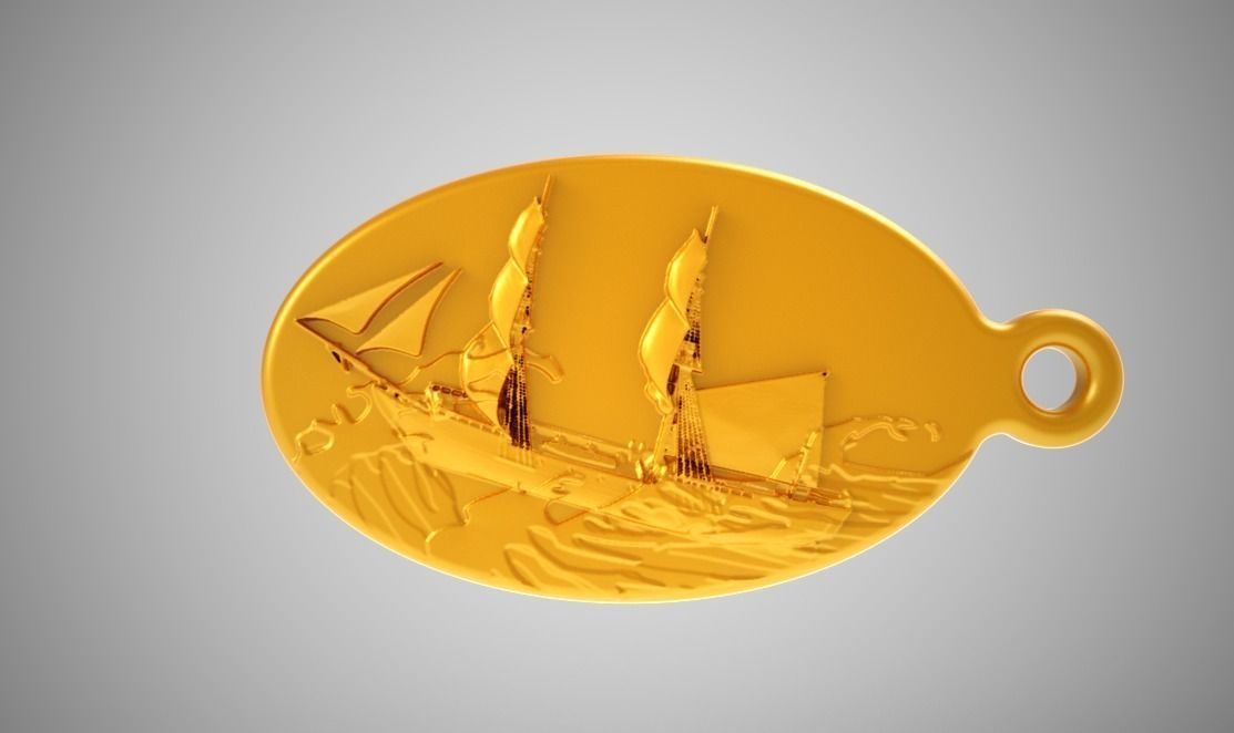 Sail Keychain 3D model 3D printable | CGTrader