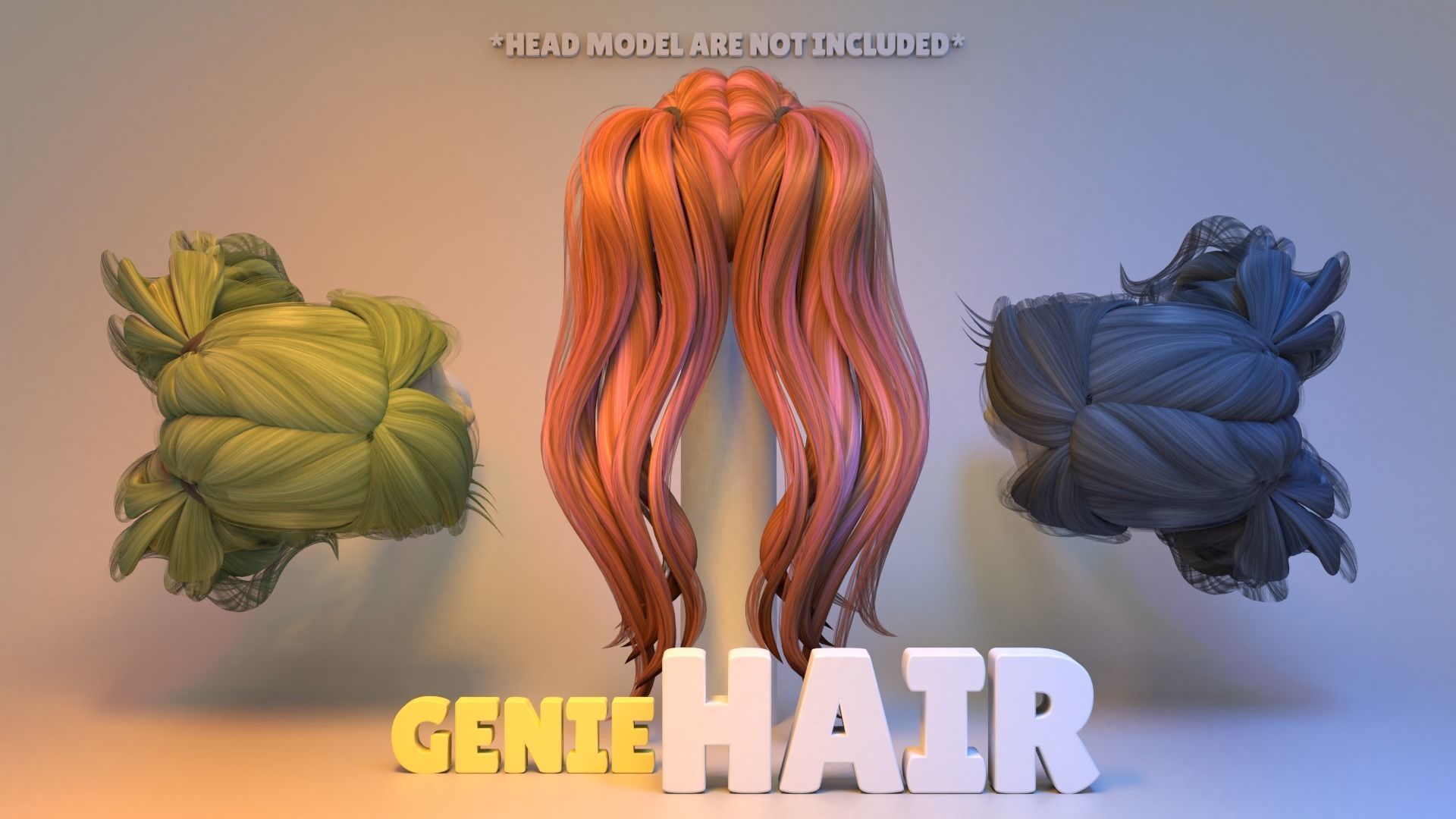 Genie Hair 3D model | CGTrader