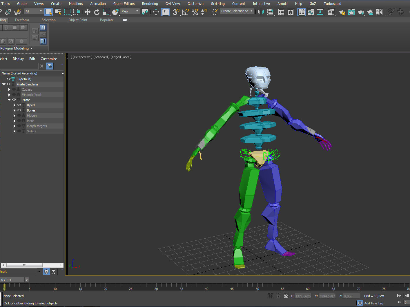 3D model Pirate Rigged VR / AR / low-poly | CGTrader