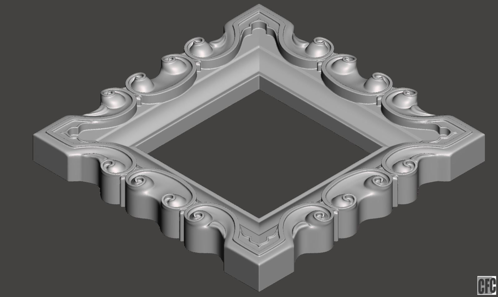 Frame for mirrors or pictures - 3d model for CNC 3D model 3D printable ...