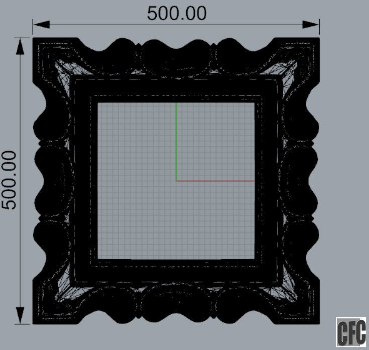 Frame for mirrors or pictures - 3d model for CNC 3D model 3D printable ...