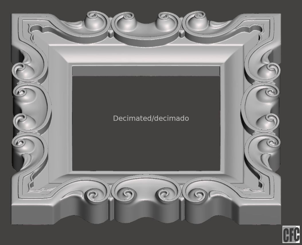 Frame for mirrors or pictures - 3d model for CNC 3D model 3D printable ...