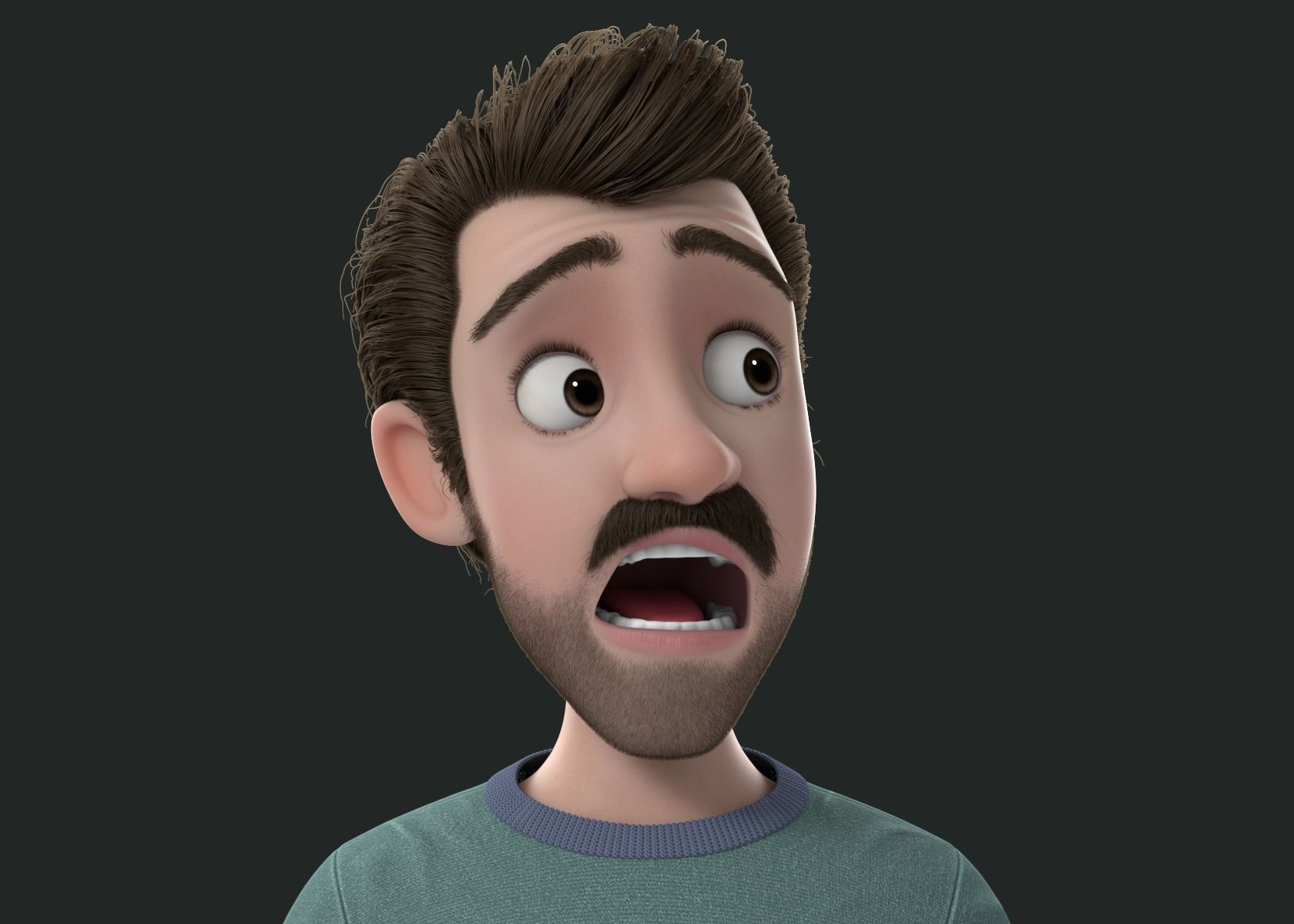 Cartoon Man Rigged 3D model rigged | CGTrader