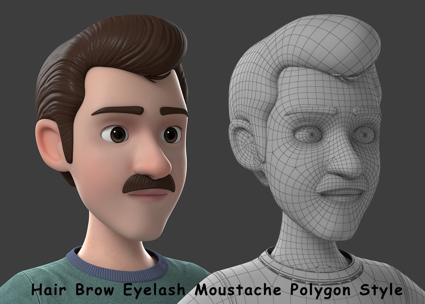 Cartoon Man Rigged 3D model rigged | CGTrader