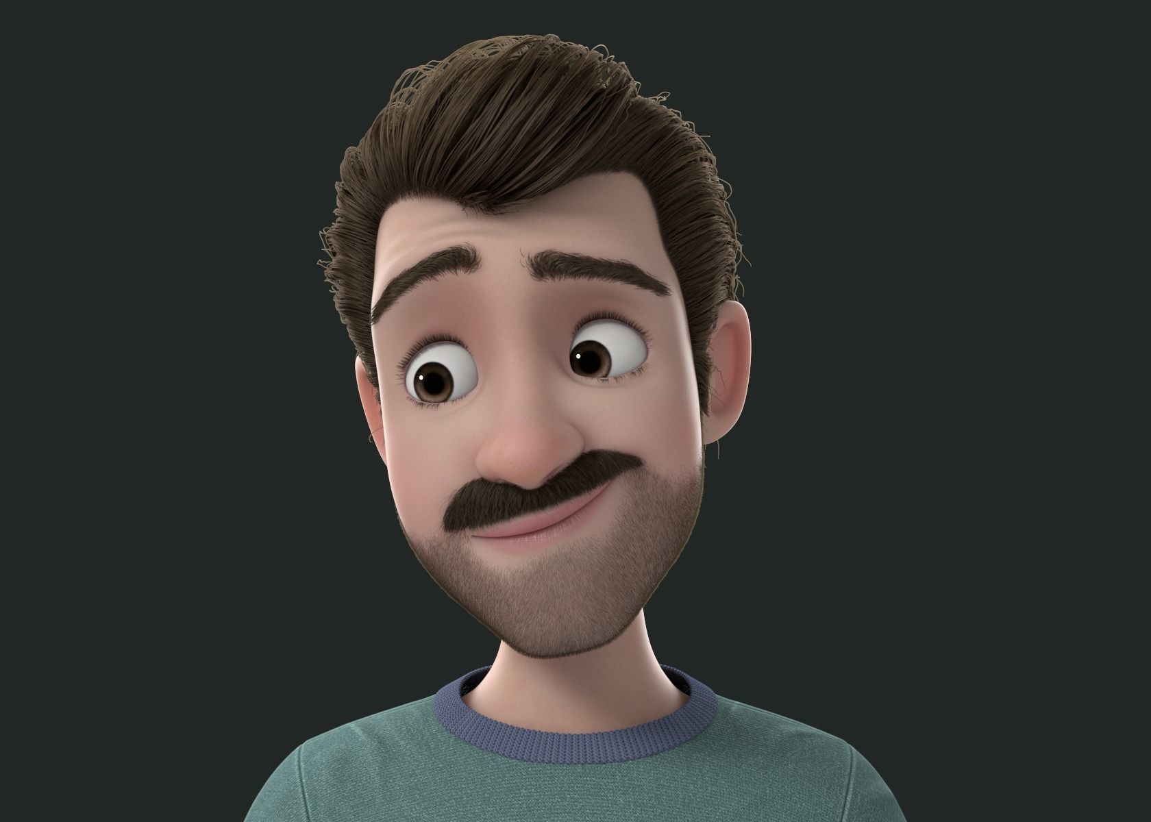 Cartoon Man Rigged 3D model rigged | CGTrader