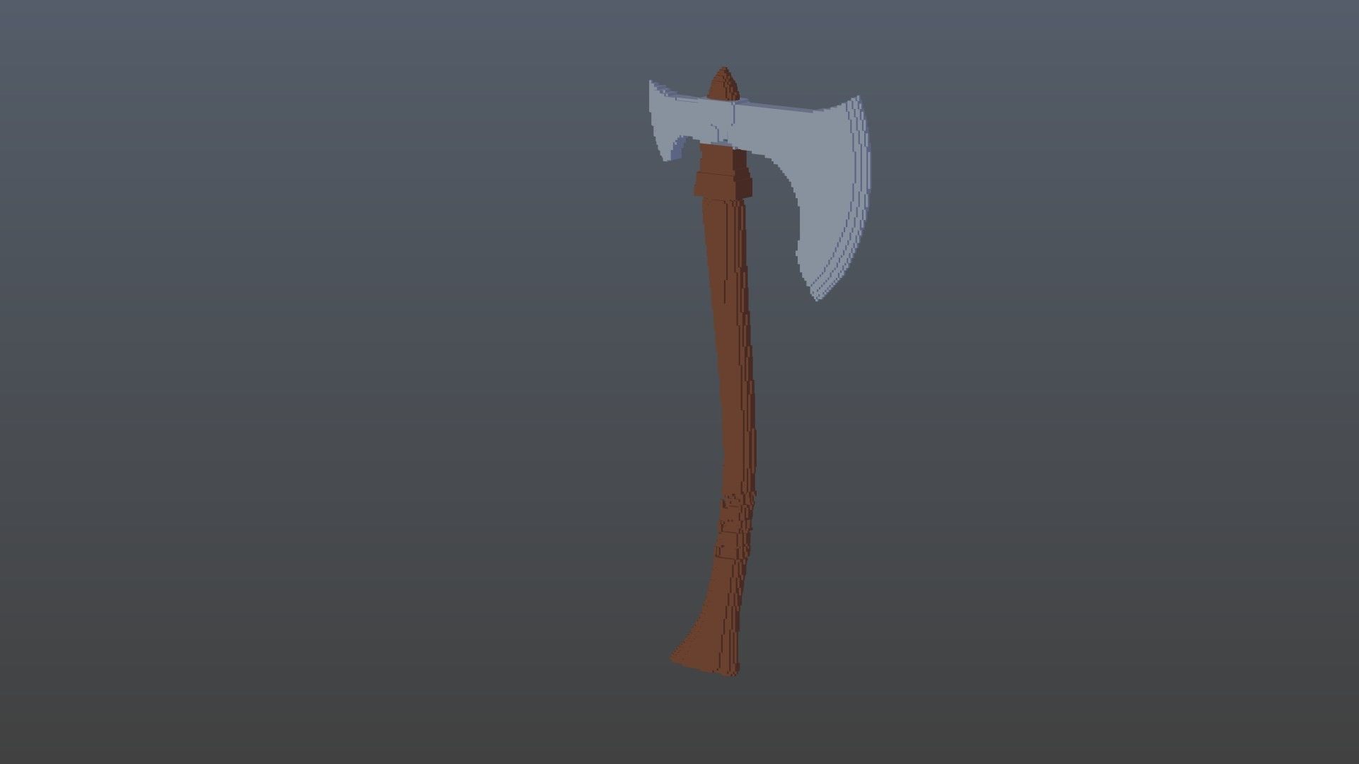 Metal axe voxel 2 3D model | CGTrader