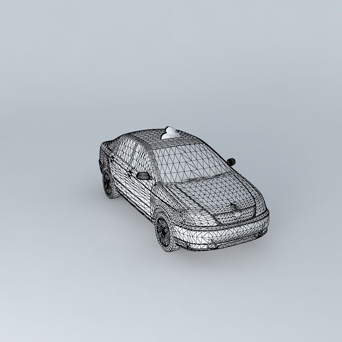 Bluebird taxi free 3D model | CGTrader