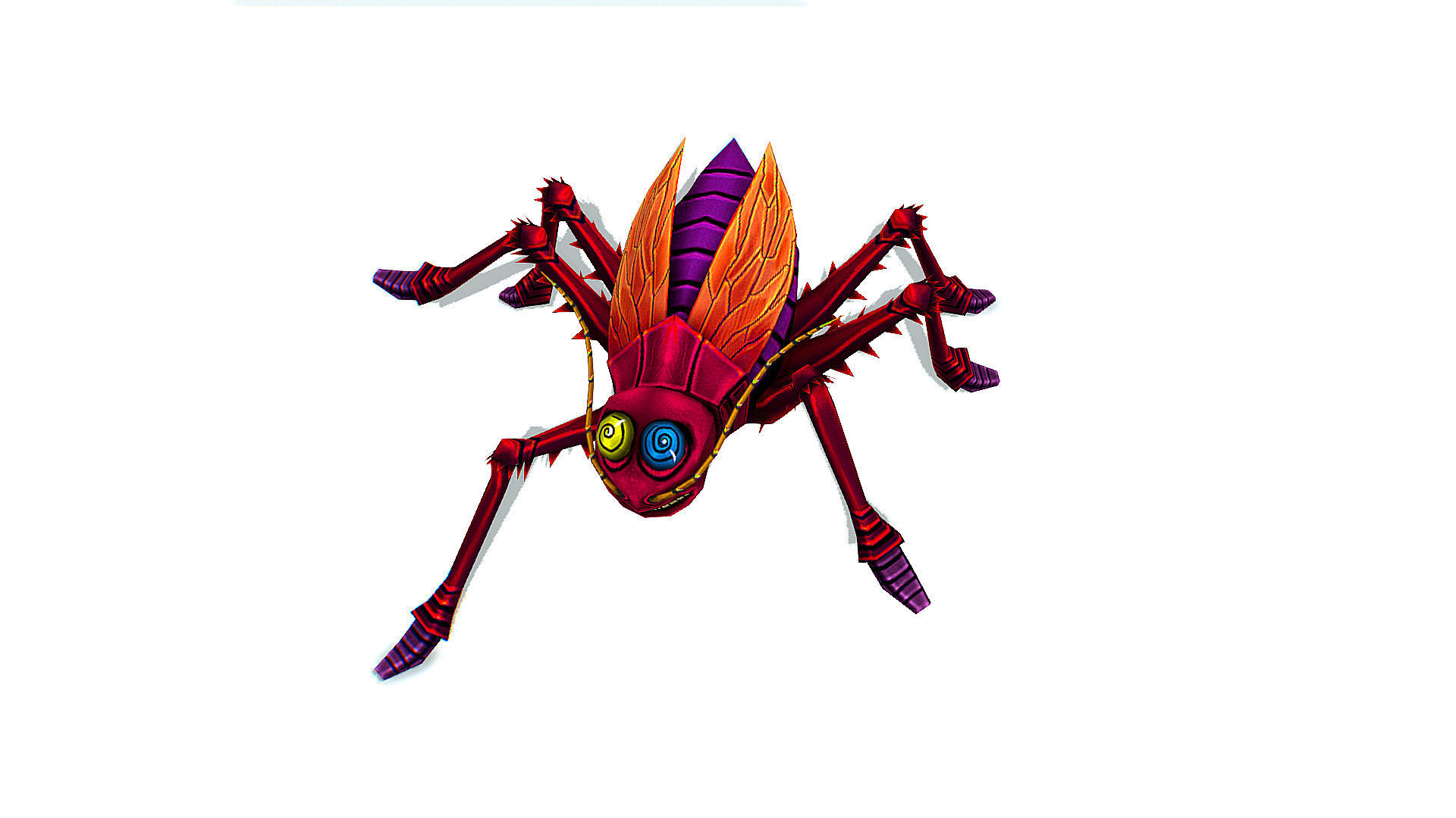 3D model Animated Funny Cartoon Crazy Insect Roach VR / AR / low-poly ...