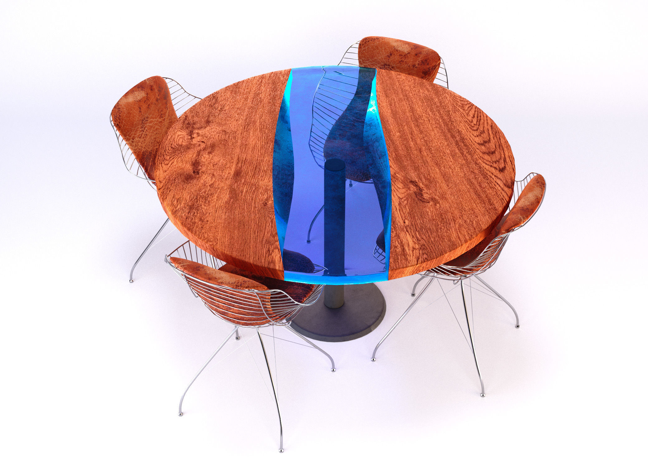 Resin round table 3D model | CGTrader