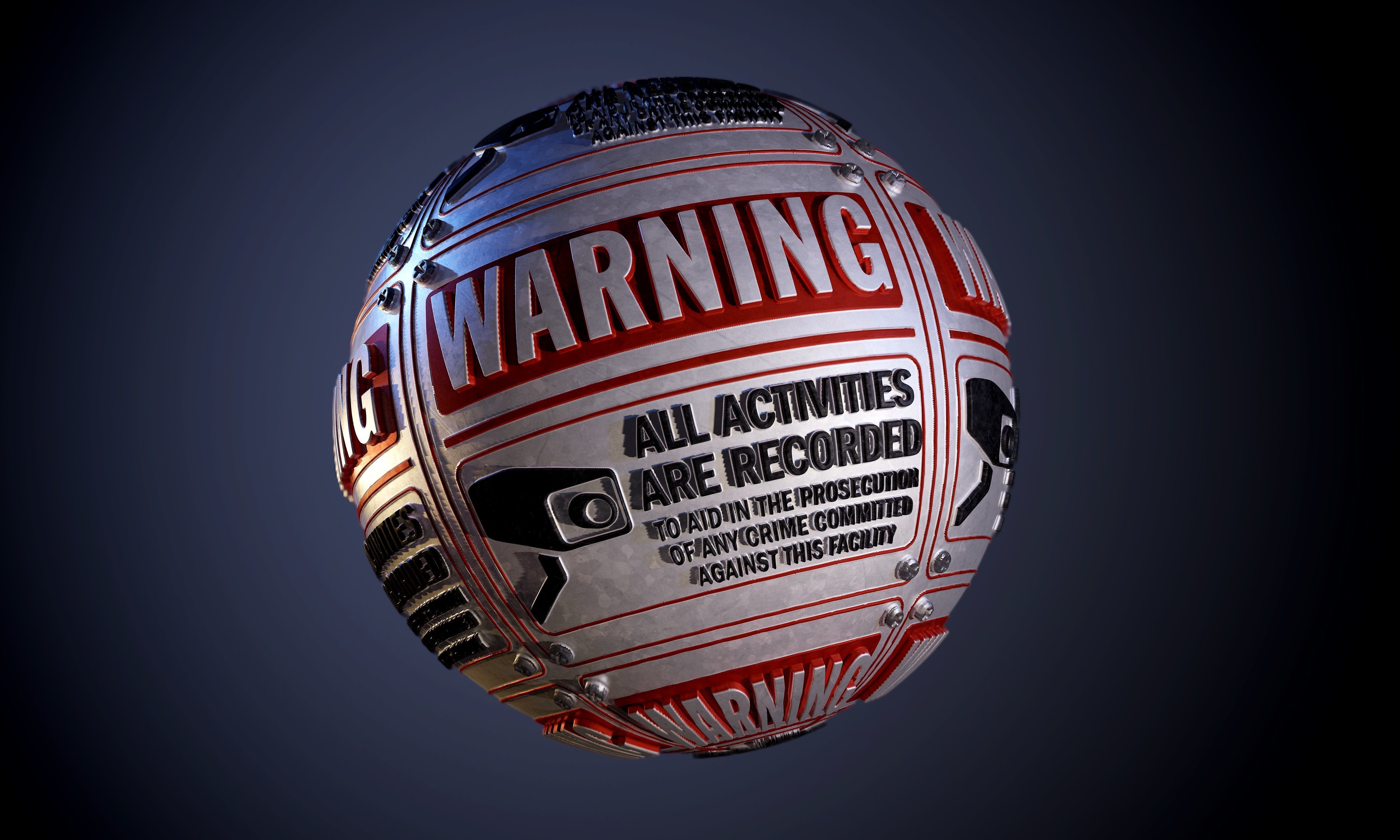 Metal Restricted Area Camera Sign Seamless PBR Texture Texture | CGTrader