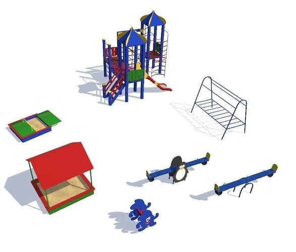 3D model Children playground VR / AR / low-poly | CGTrader