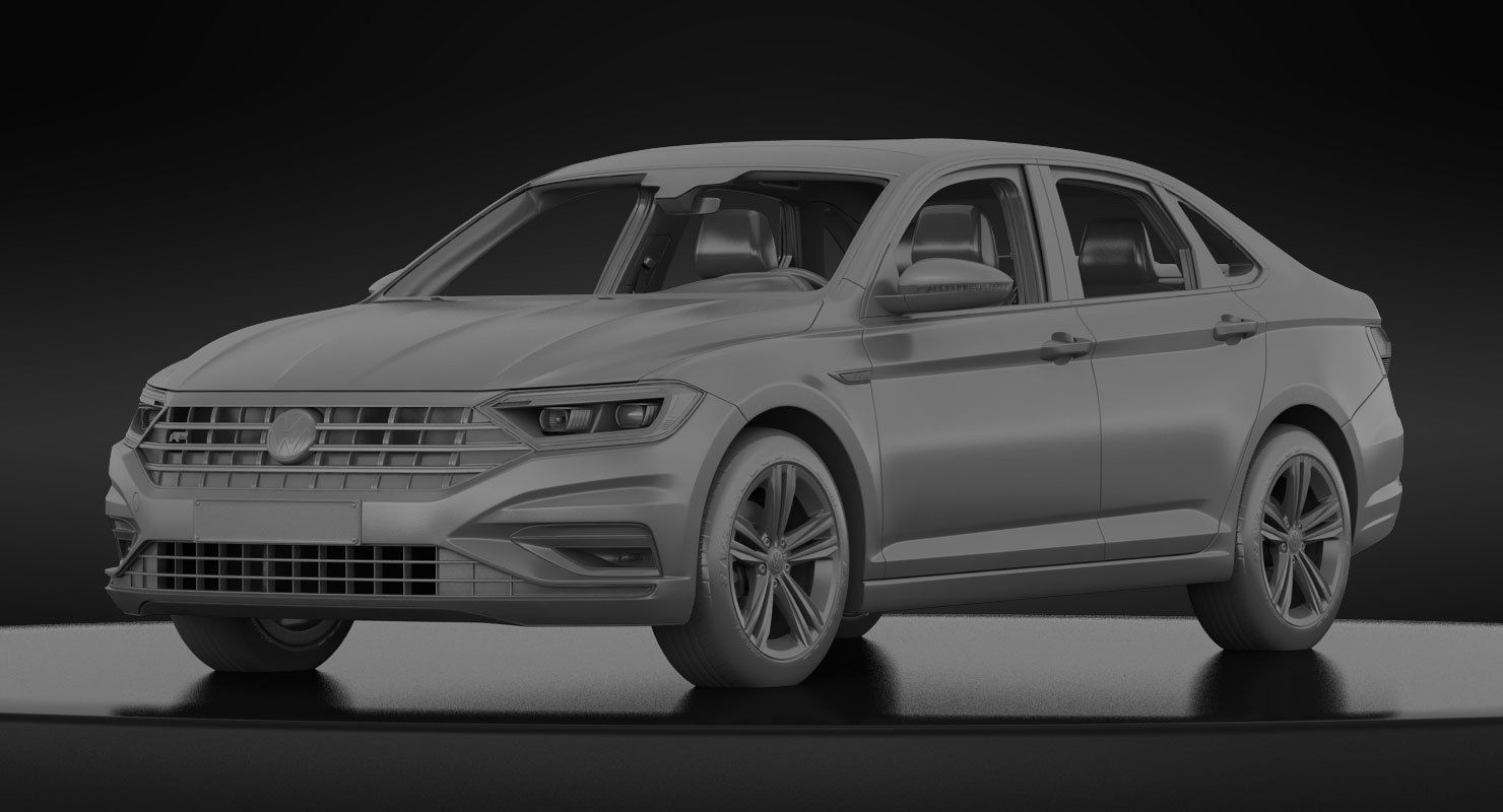 Volkswagen Jetta R-Line 2019 Detailed Interior 3D model | CGTrader