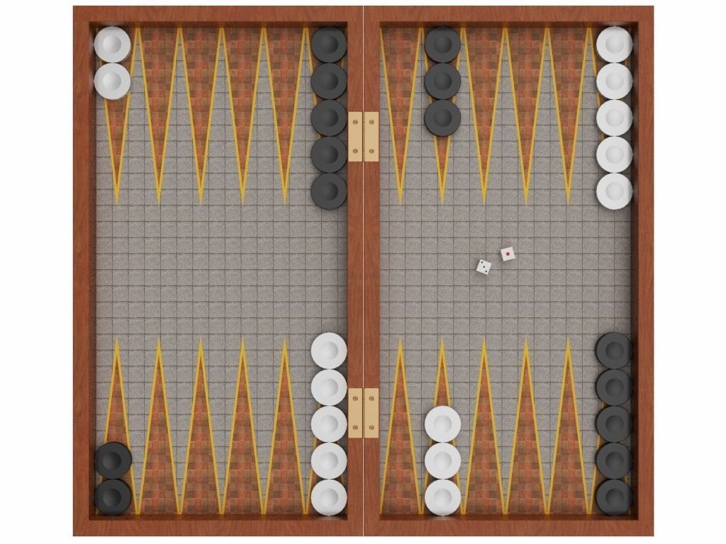 Backgammon 3D model | CGTrader