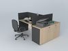 Workstation with printer pool free 3D model | CGTrader