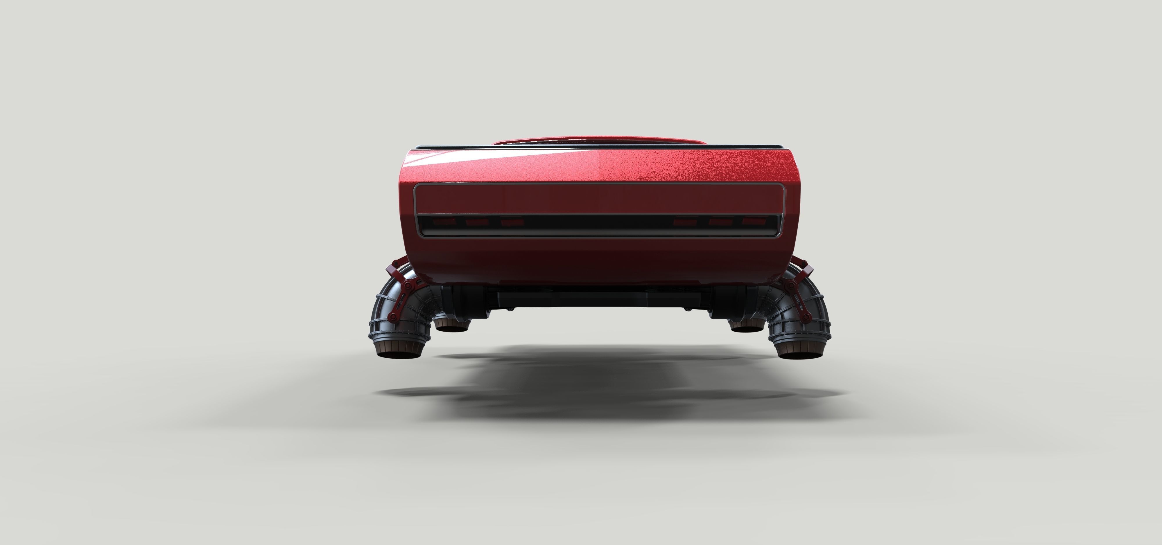 Dodge Deora jet flying car concept 3D model | CGTrader